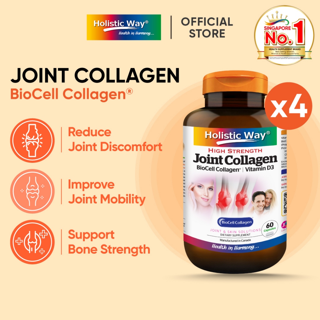 [Bundle 4] Holistic Way High Strength Joint Collagen BioCell Collagen ...