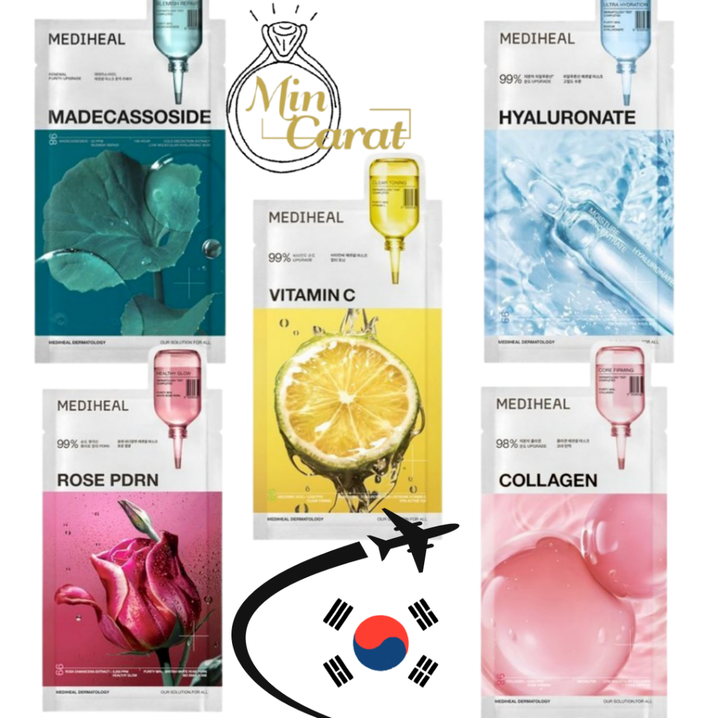 Mediheal Sheet Mask Set 10pcs – Hydrating, Brightening, Soothing, Anti ...