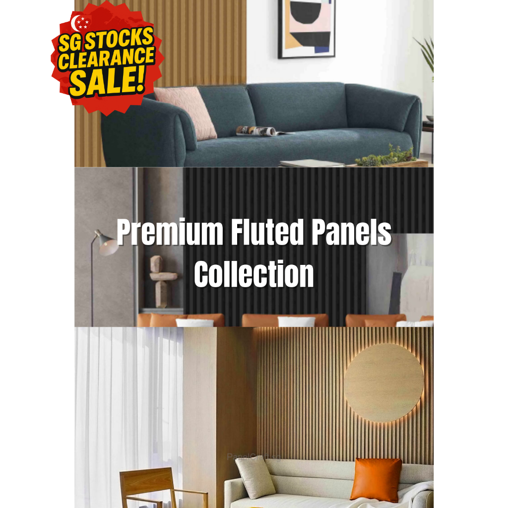 [SG Seller!] Solid Fluted Wall Panels Partition Wood Panel Home Panel ...