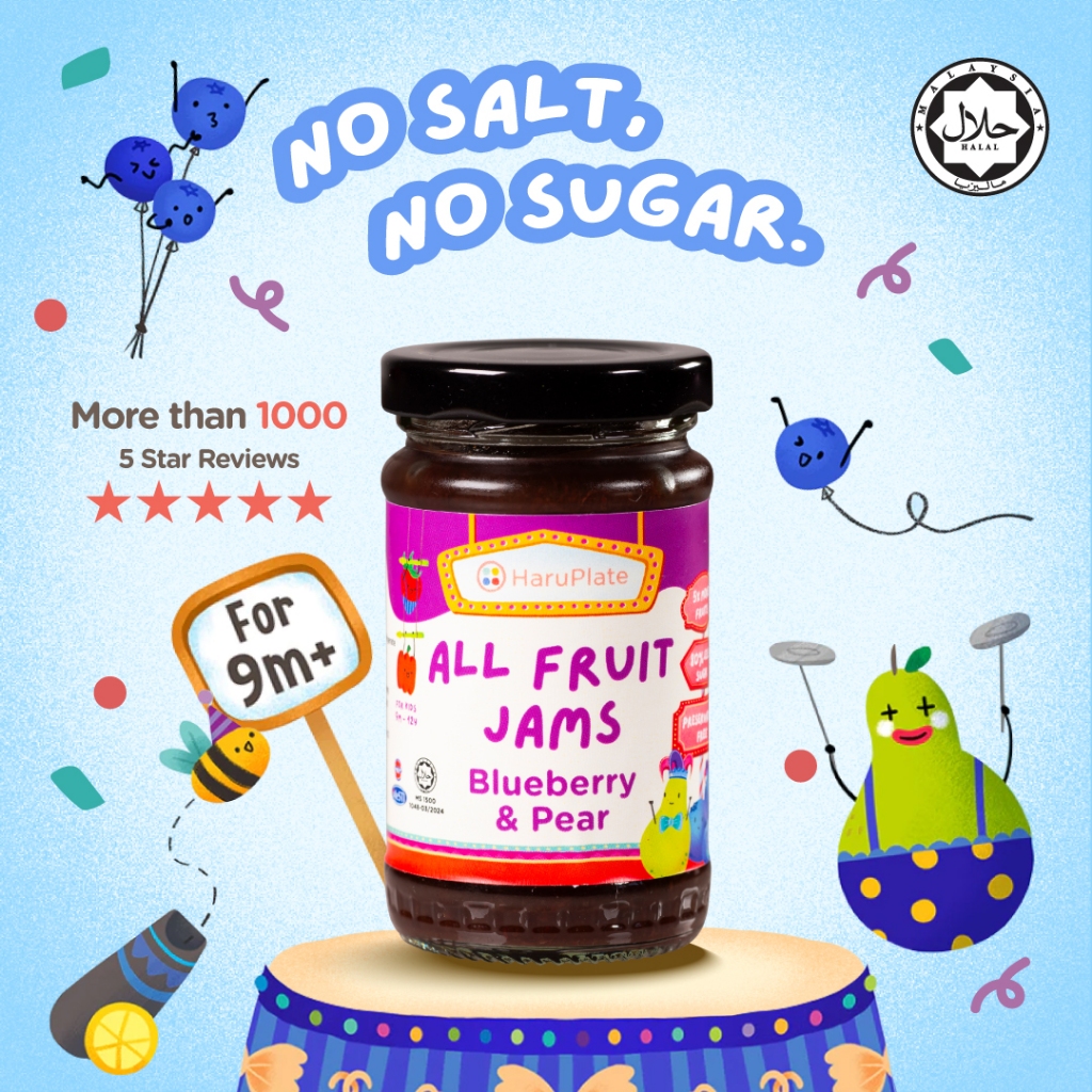 No Sugar All Fruit Jams by HaruPlate - Blueberry Pear Jam (Halal ...