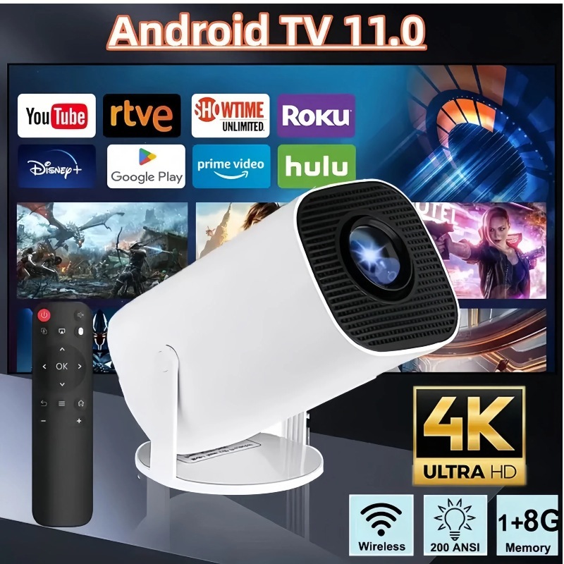 Mini Projector Portable Android Smartphone Same Screen HD Bluetooth ...