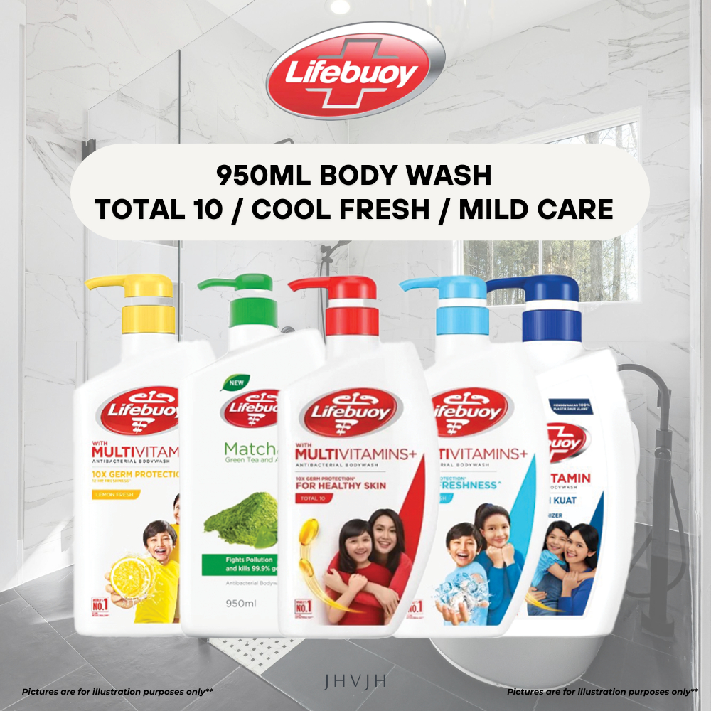 LIFEBUOY BODY WASH 950ML - TOTAL 10 / MILD CARE / LEMON FRESH / MATCH ...