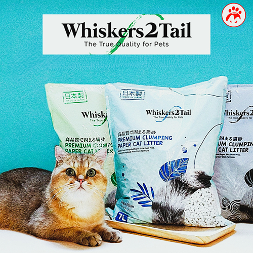 Whiskers2Tail Premium Clumping Paper Cat Litter 7L (7 packs) | Shopee ...