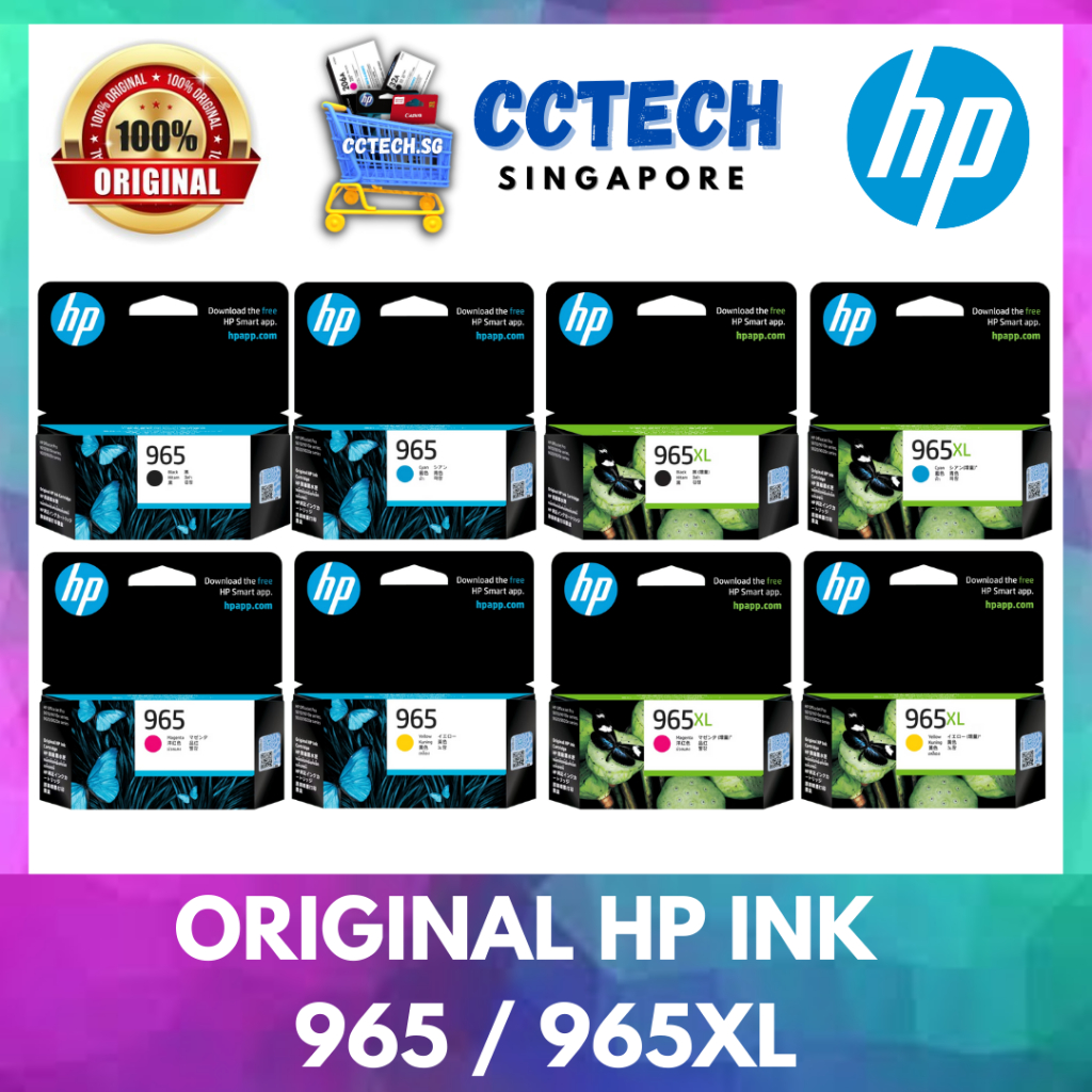 ORIGINAL HP 965 / HP 965XL Ink Cartridge Black Cyan Magenta Yellow - SG ...