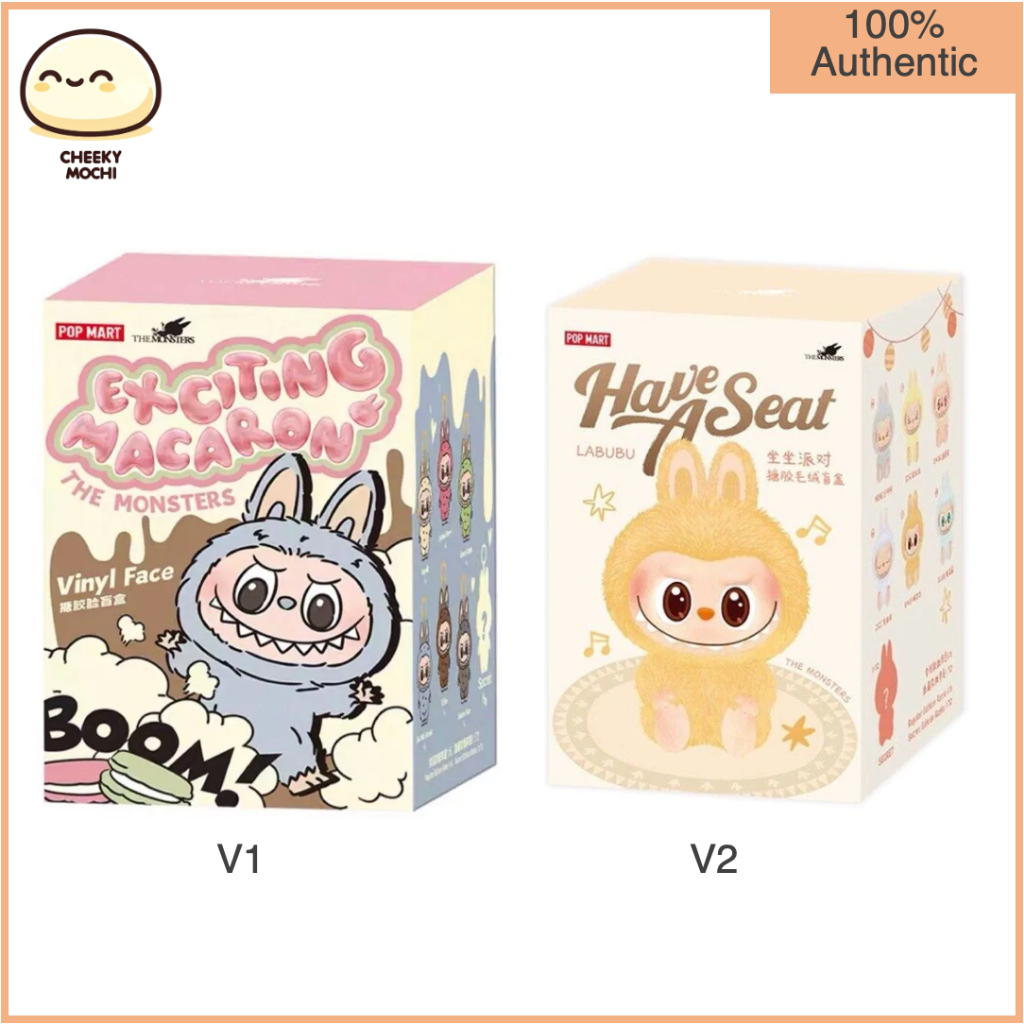 POP MART Labubu v1 & v2 -- Exciting Macarons & Have A Seat Series, set ...