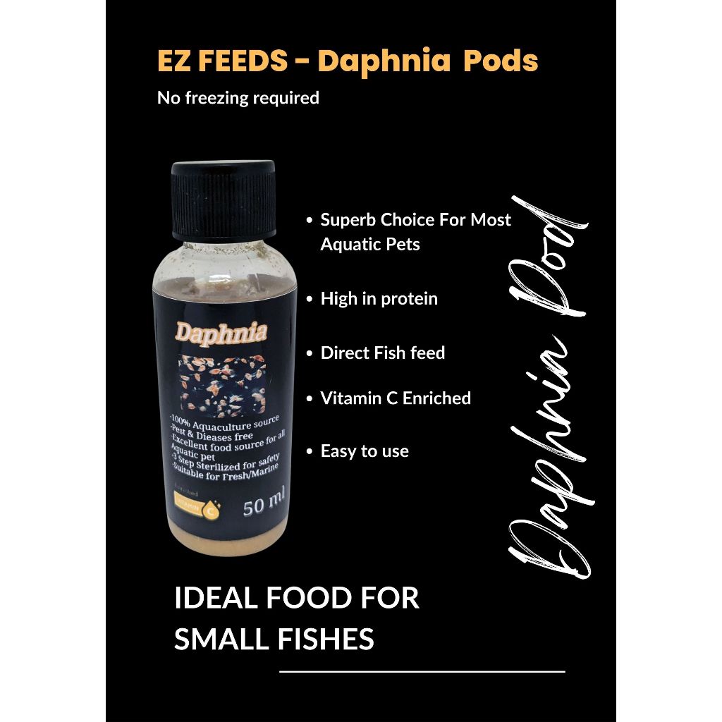 EZ Feeds aquarium Instant Daphnia food for Guppy Betta Channa Fish Food ...