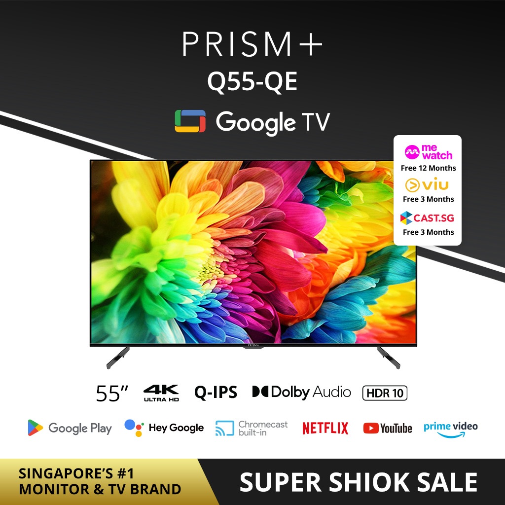 PRISM+ Q55 Quantum Edition | 4K Google TV | 55 inch | Quantum Colors ...