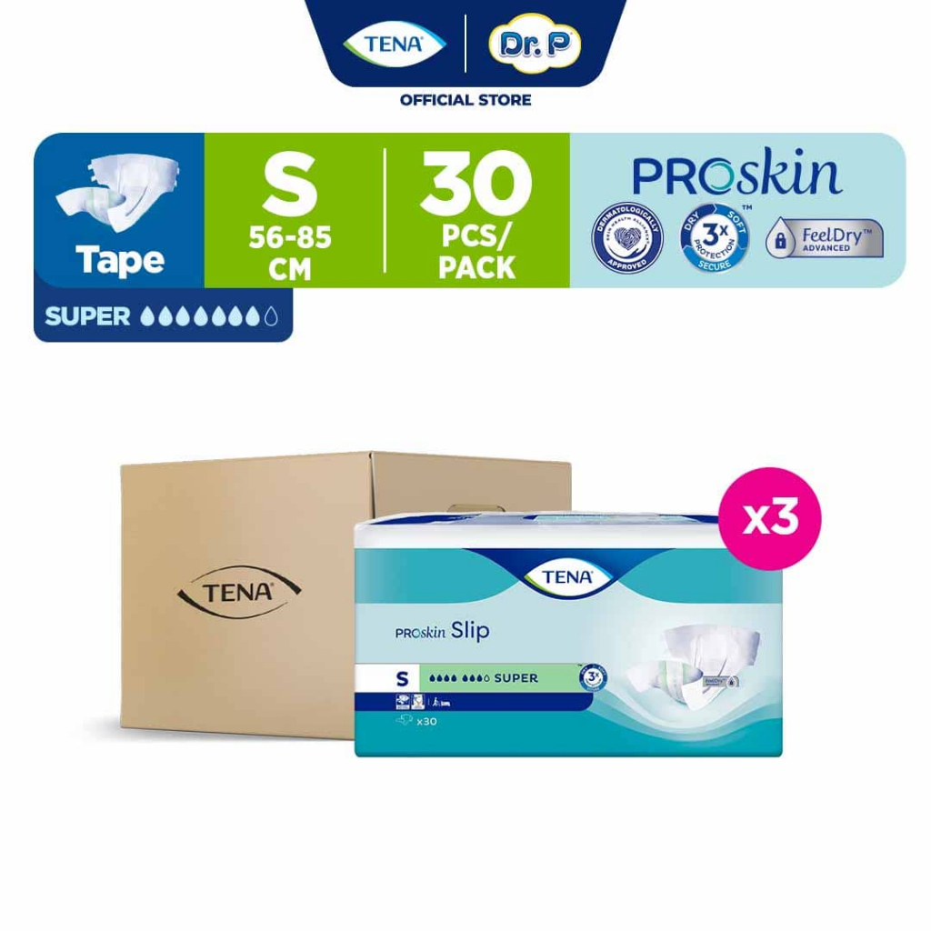 Tena PROskin Slip Super Adult Tape Diapers S/M/L/XL/XXL Size | Shopee Singapore