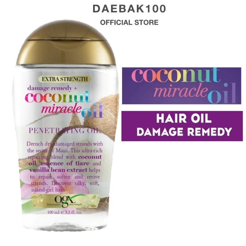 OGX Coconut Miracle Oil Extra Strength Damage Remedy Penetrating Oil ...