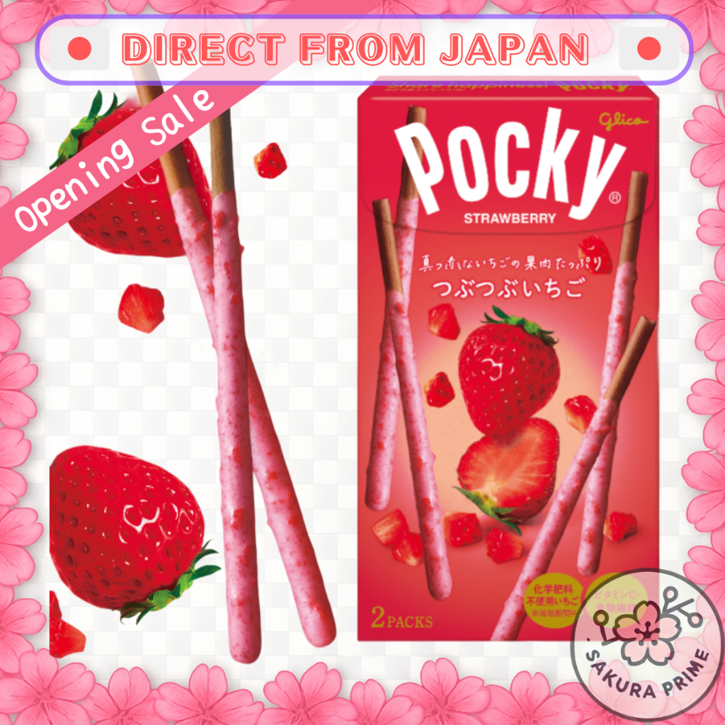 Pocky Strawberry 2bags x1 pieces Ezaki Glico Large capacity ...