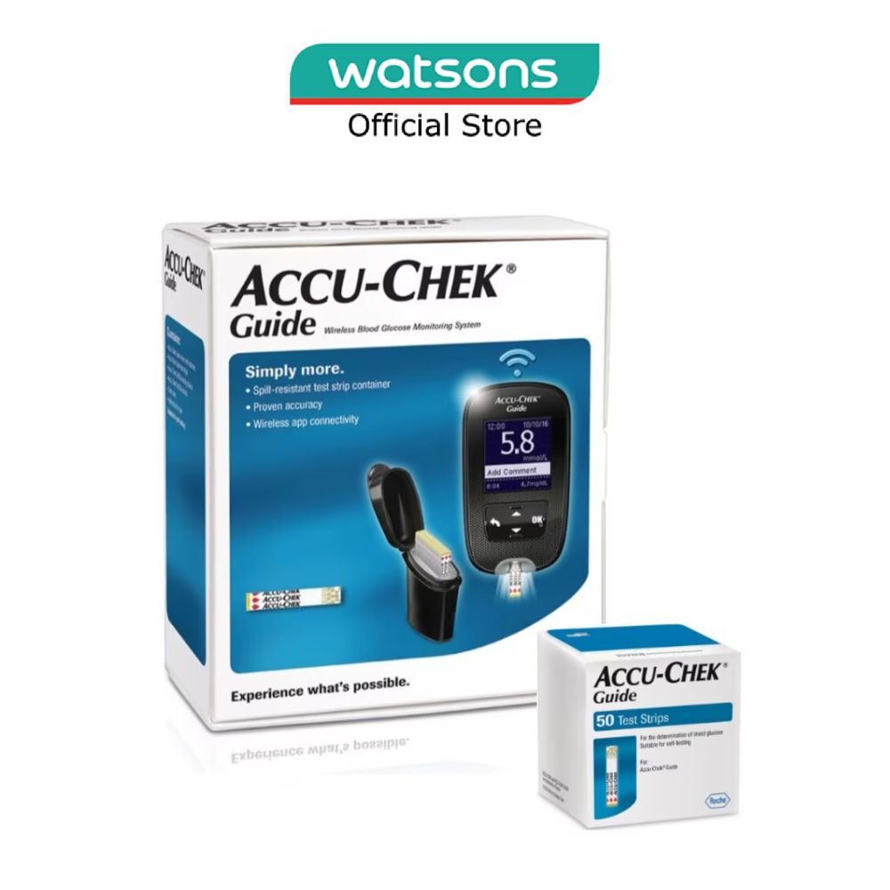 ACCU CHECK Guide Meter (mmol) + Strips 50s | Shopee Singapore