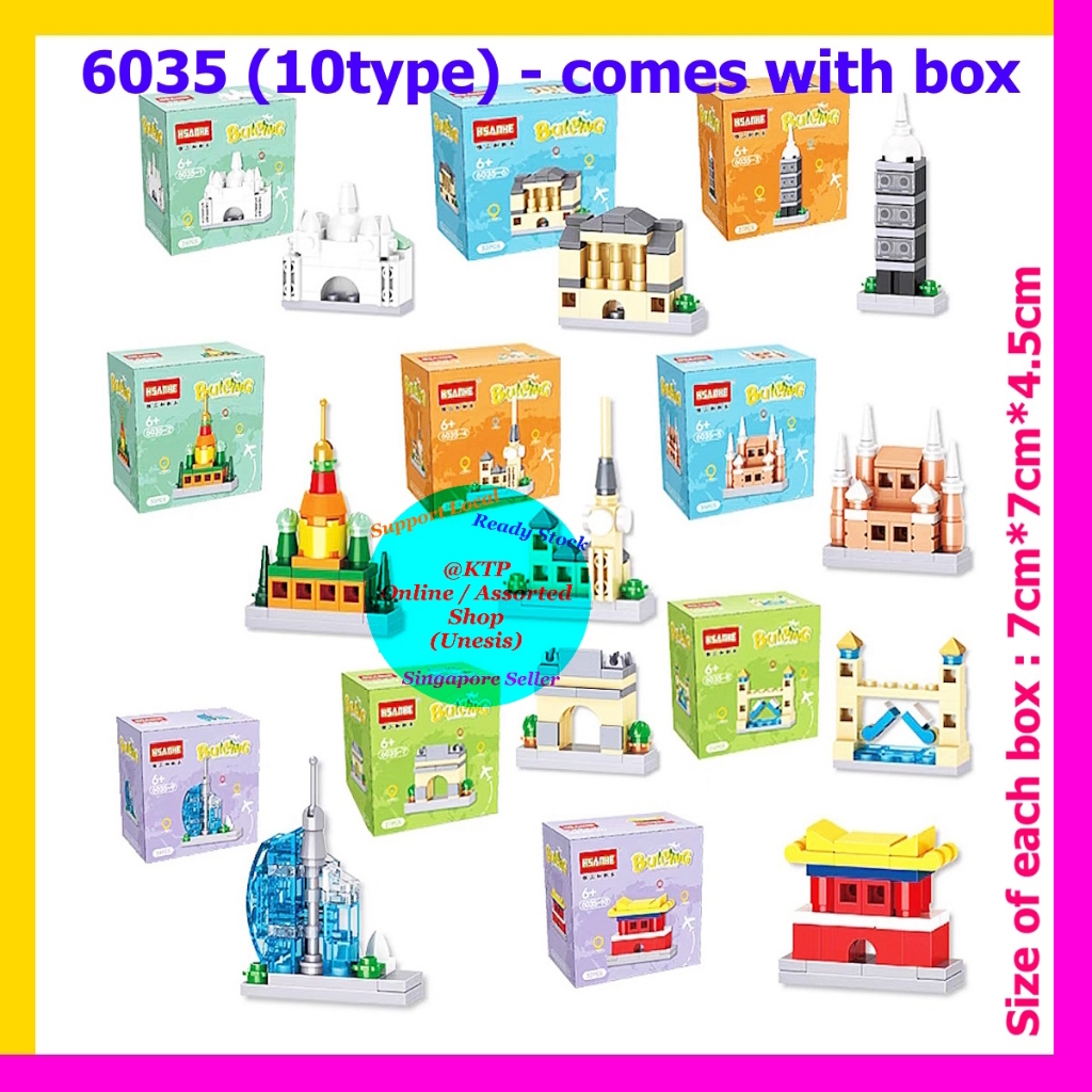 (SG Stock) 6035 Famous Building Price for 10boxes Construction Blocks ...