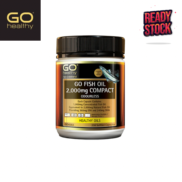 Go Healthy Go Fish Oil 2000mg Compact Odourless 230 Caps (Ready Stock ...