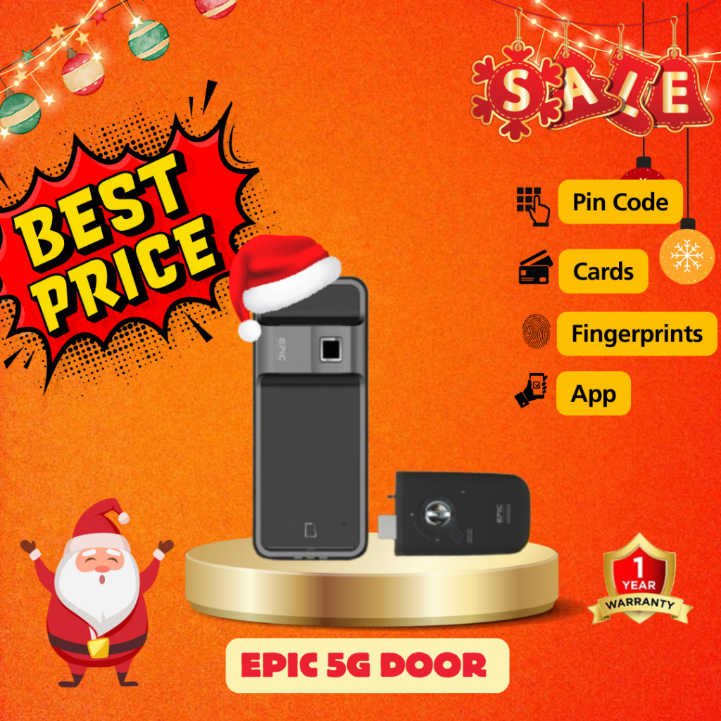 [SHOPEE EXCLUSIVE DEAL & SG BEST SELLER] Epic 5G Fingerprint Digital Door Lock (Made in Korea ...