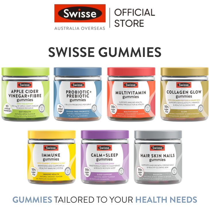Swisse Beauty 99% Sugar Free Chewable Gummies (Hair Skin Nails ...