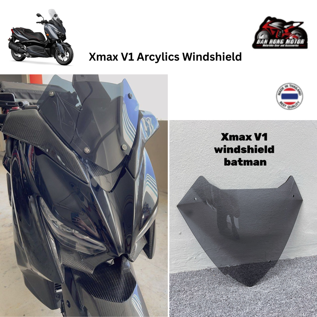 Xmax V1 Windshield Batman Acrylics Made In Thailand | Shopee Singapore