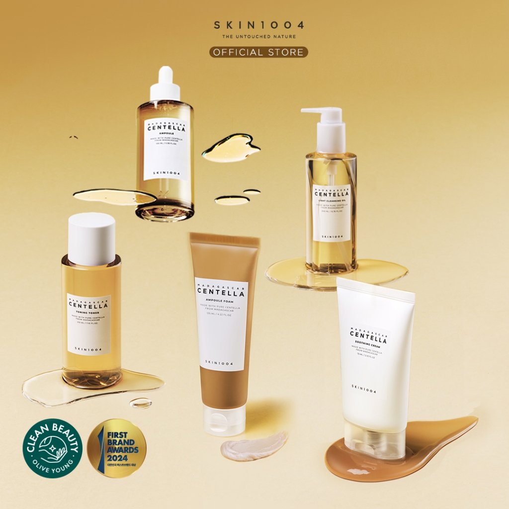 SKIN1004 [Centella Basic 5] Cleansing Oil+Ampoule Foam+Toner 210 ...