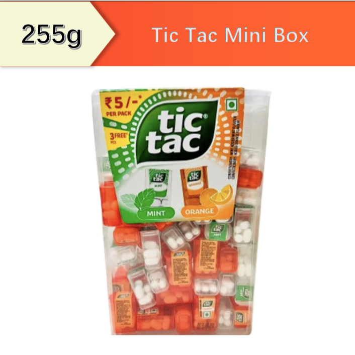 Tic Tac Travel 75 Mini Boxes Mint & Orange 255g 【EXP Aug 2025】 | Shopee ...
