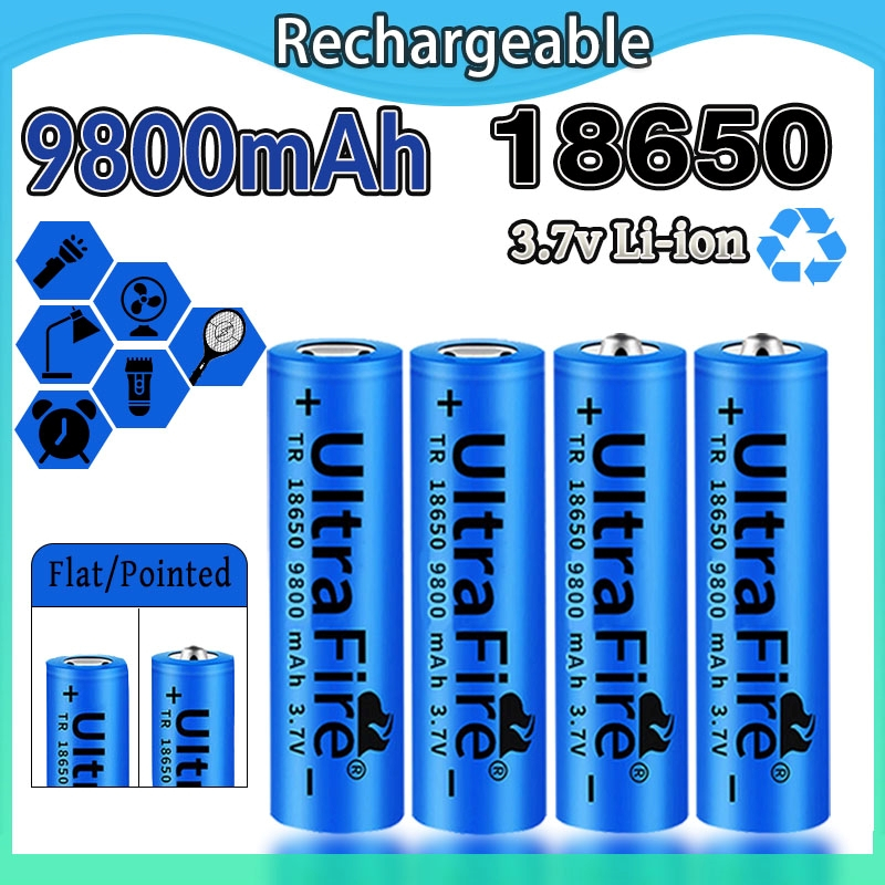⭐️Rechargeable battery 18650 battery⭐️3.7V 9800mAh rechargeable lithium battery Li-ion durable ...