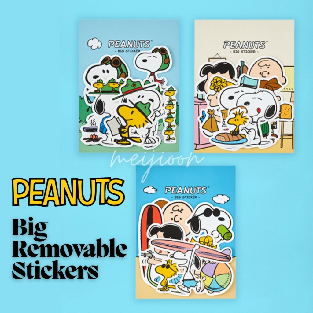 ♥from KOREA♥ PEANUTS, Snoopy and friends, High-quality Big Removable ...