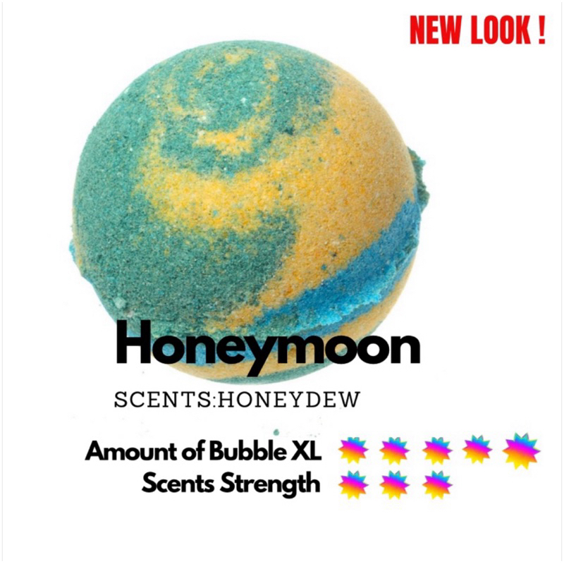 [SG]Bath Bomb With Bubbble -HoneyMoon - Honey Dew 8CM 240grams /Boost ...