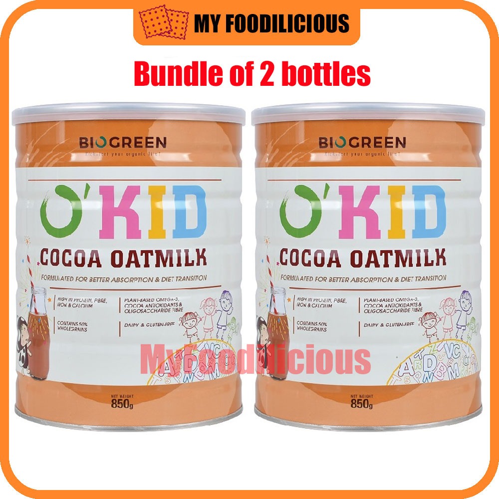 Biogreen O'Kid Cocoa OatMilk 850g | Shopee Singapore