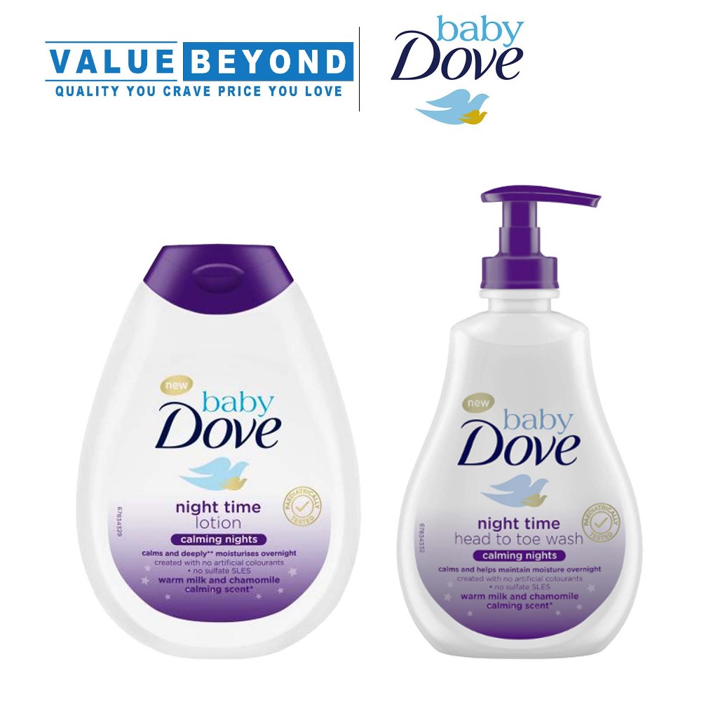 Dove Baby Night Calming Moisture Head to Toe Wash / Lotion 400ml ...