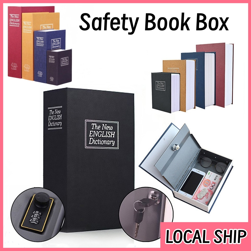 SG Simulation Creative Safety Book Box Storage Box Security Safety Lock ...