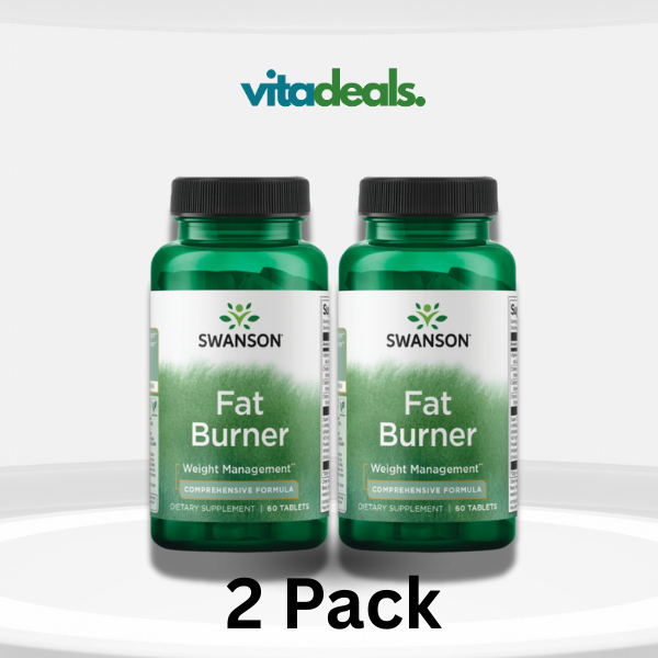 2-Pack Swanson Diet Fat Burner 60 Veggie Tablets, Health Supplement To ...
