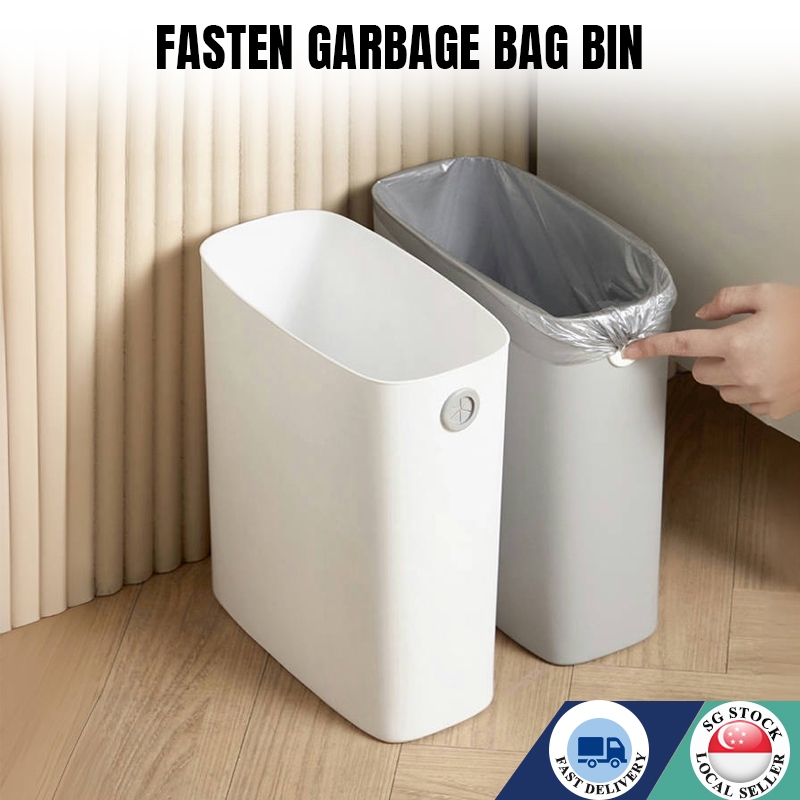 🇸🇬 Hygienic Easy-to-Bag Rubbish Bin Garbage Waste Bin Dustbin Trash Can ...