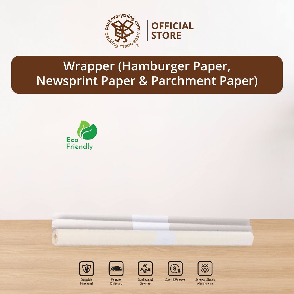 PACKEVERYTHING Hamburger Paper | Newsprint Paper | Parchment Paper ...