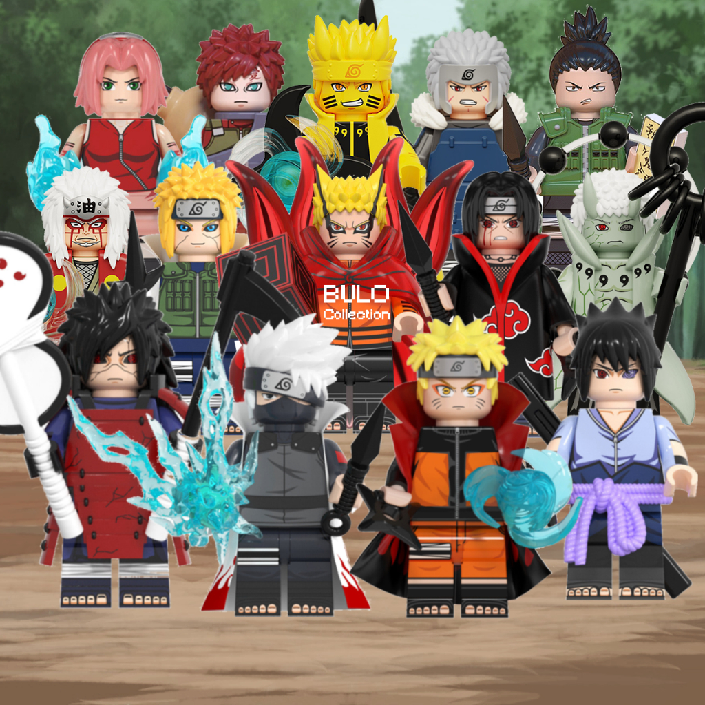 Naruto Custom Minifigures Kakashi Sasuke Itachi Uchiha Obito Madara ...