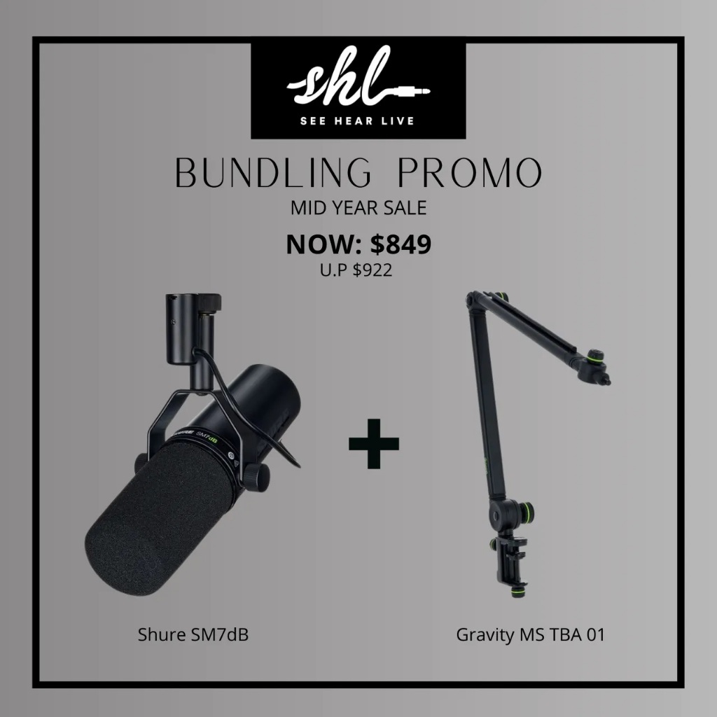 SHURE SM7dB Dynamic Vocal Microphone With Built-in Preamp + Gravity ...