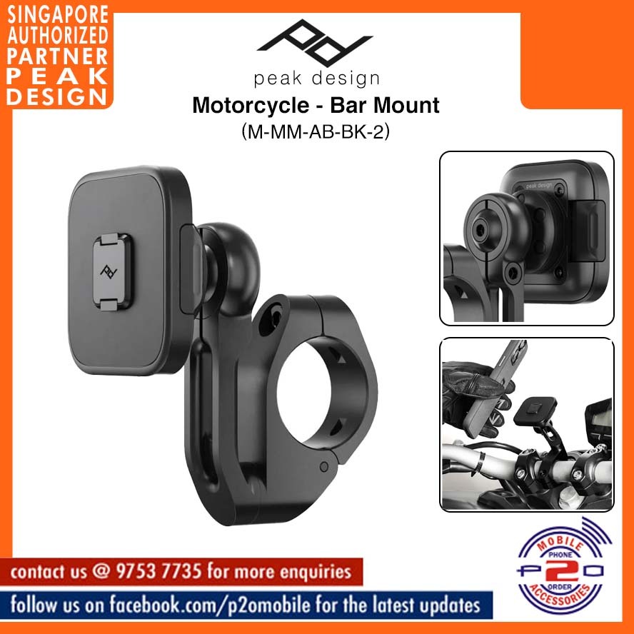 Peak Design Motorcycle - Bar Mount (M-MM-AB-BK-2) | Shopee Singapore