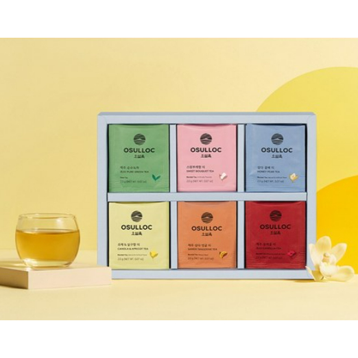 OSULLOC Oh Thank You Tea Gift Set, 6 Tea Box Varieties, 1 Piece ...