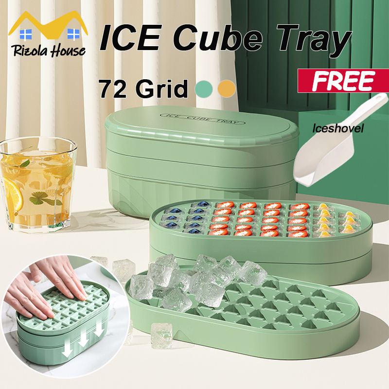【SG】72 Grid Ice Cube Maker Mould Ice Tray With Quick Release design and ...