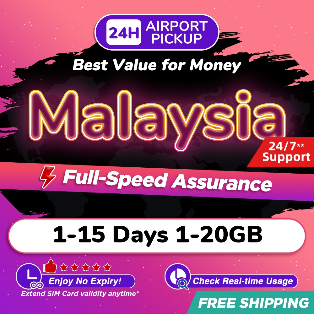 Malaysia SIM Card Pro 1-15 Days 1-20GB 5G/4G Data | Instant Airport Pickup | High Speed Travel ...