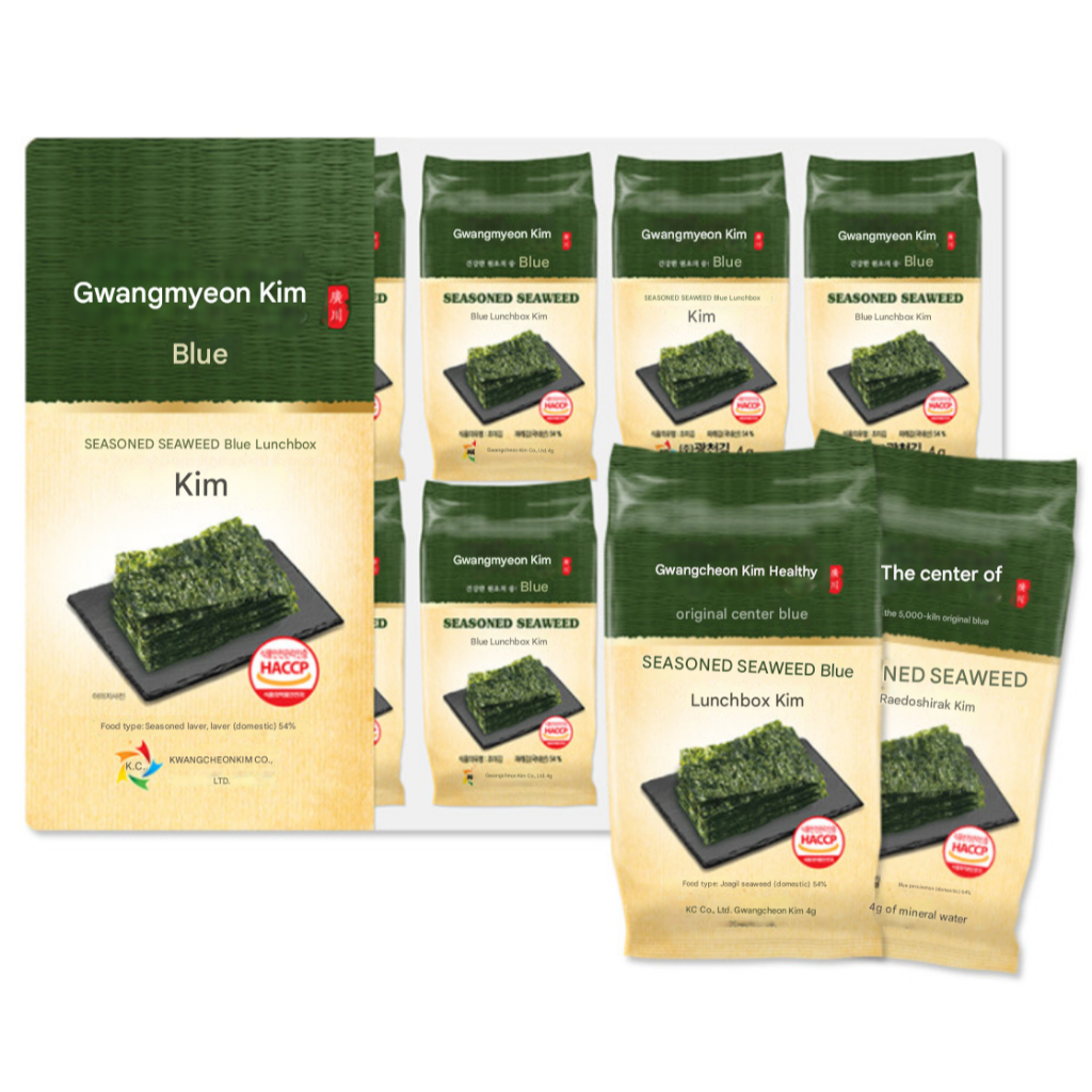 KOREAN GWANGCHEON SEAWEED Mixed Lunch box Seaweed 4g x 8 packs - eating ...