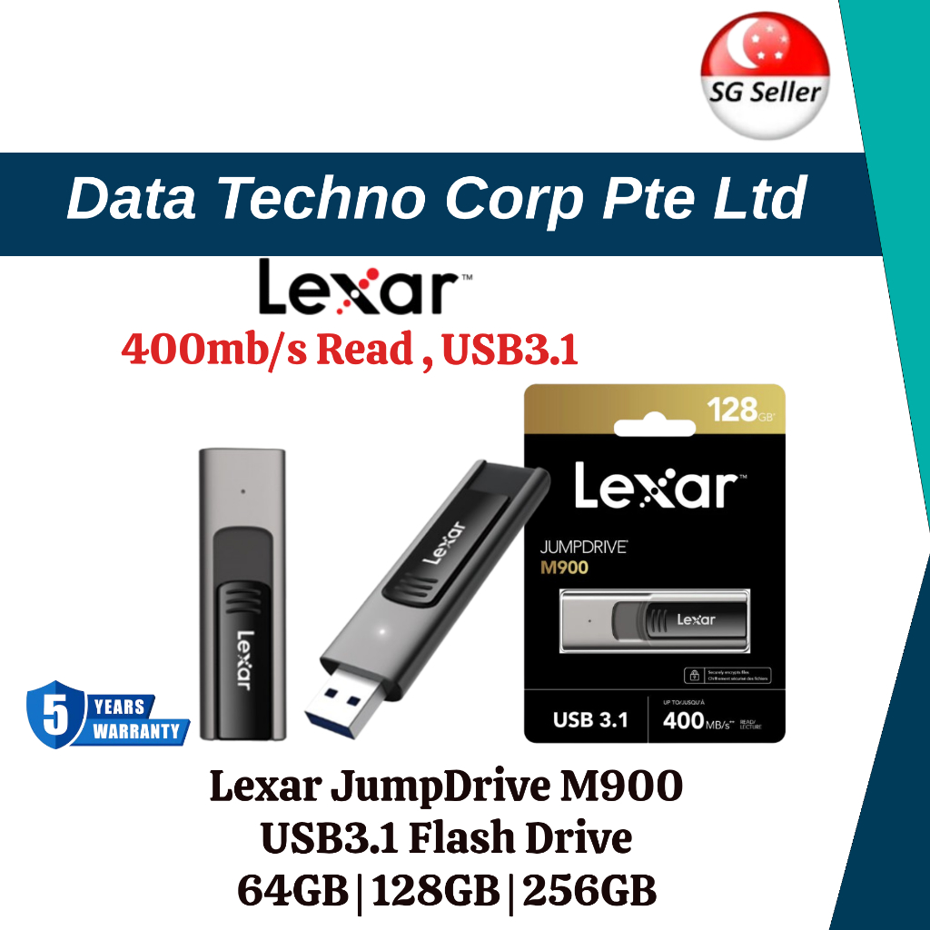 SG READY STOCK - Lexar JumpDrive M900 USB3.1 Flash Drive 400mb/s R ...