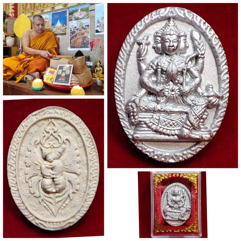 (SG555) Phra Prom 4 face Buddha 泰国佛牌Thai Amulet Lp Maha Boonserm 2567 ...