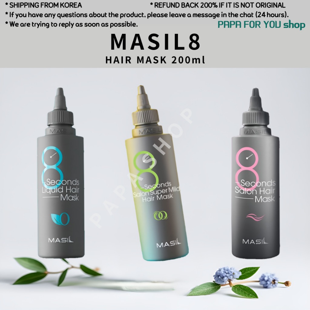 [MASIL] 8 Seconds Hair Mask 200ml Korean Cosmetics Hair Treatment ...