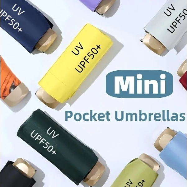 Mini Umbrella Folding Umbrellas Small Pocket Sunny lightweight UV ...