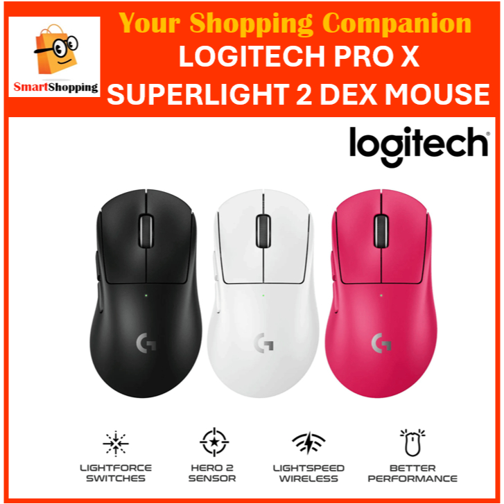 Logitech PRO X Superlight 2 DEX LIGHTSPEED Wireless Gaming Mouse Editor ...