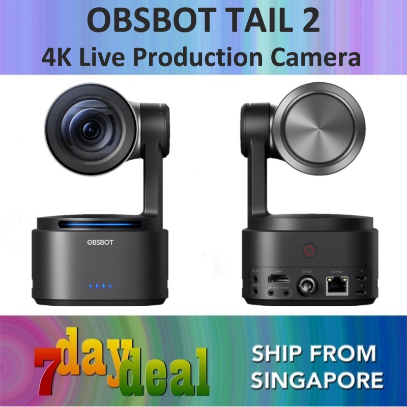 OBSBOT TAIL 2 AI-Powered PTZR 4K Live Production Camera | Shopee Singapore