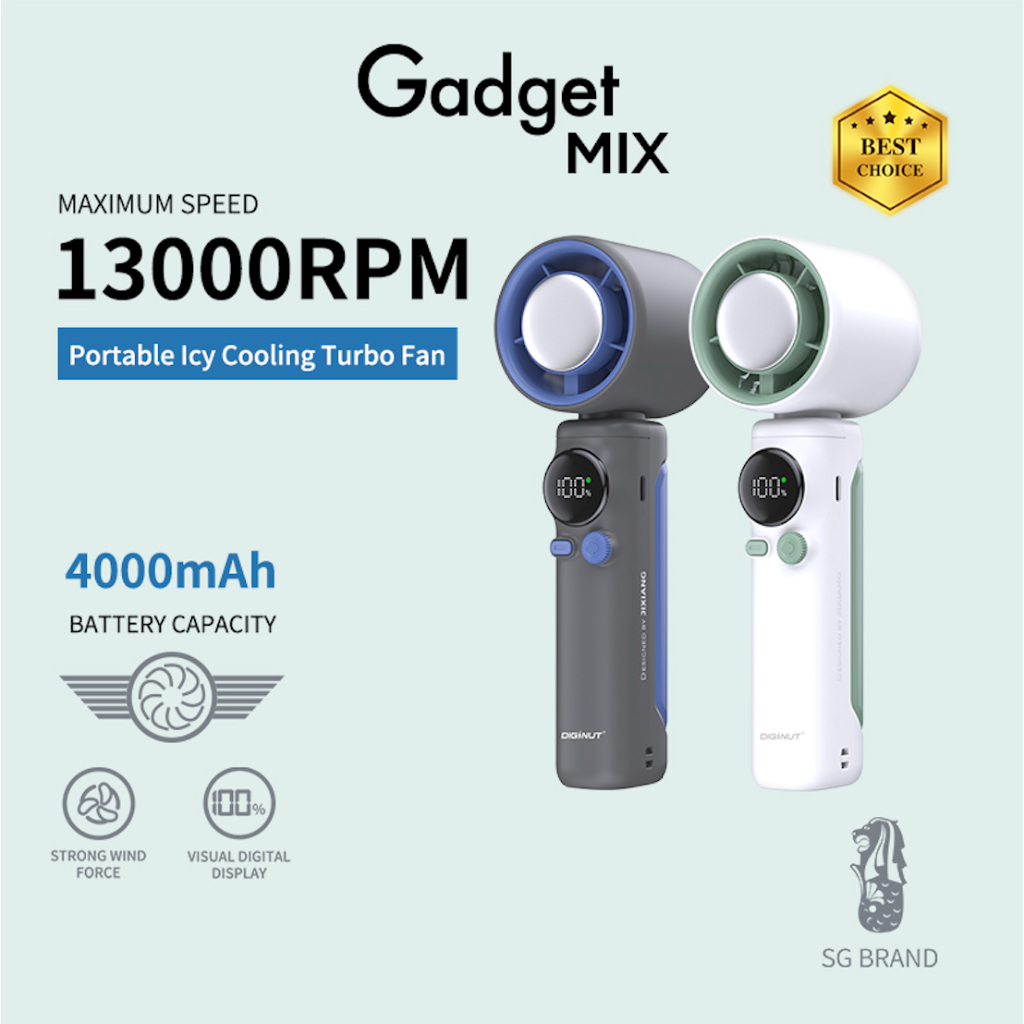 Gadget MIX Diginut CL-60 Handheld Turbo Fan /Long-Lasting Cooling ...