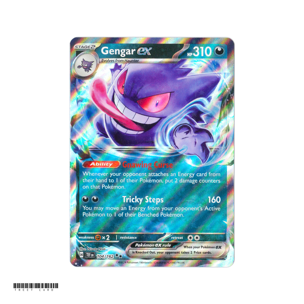 Gengar EX Pokemon Temporal Forces 104/162 Ultra Rare Pokemon Card PTCG ...