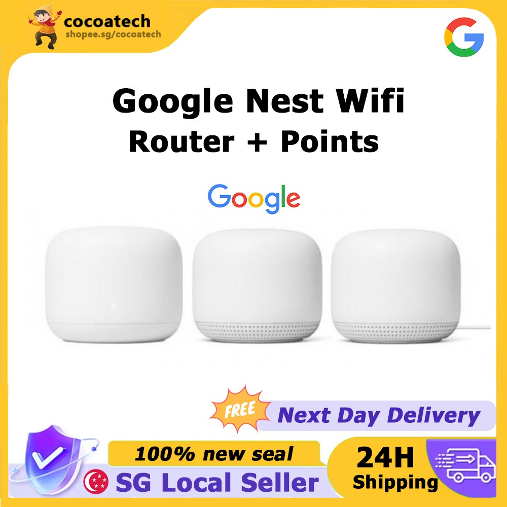Google Nest Wifi Mesh Router + Points / Nest Wifi Point New Set Local ...