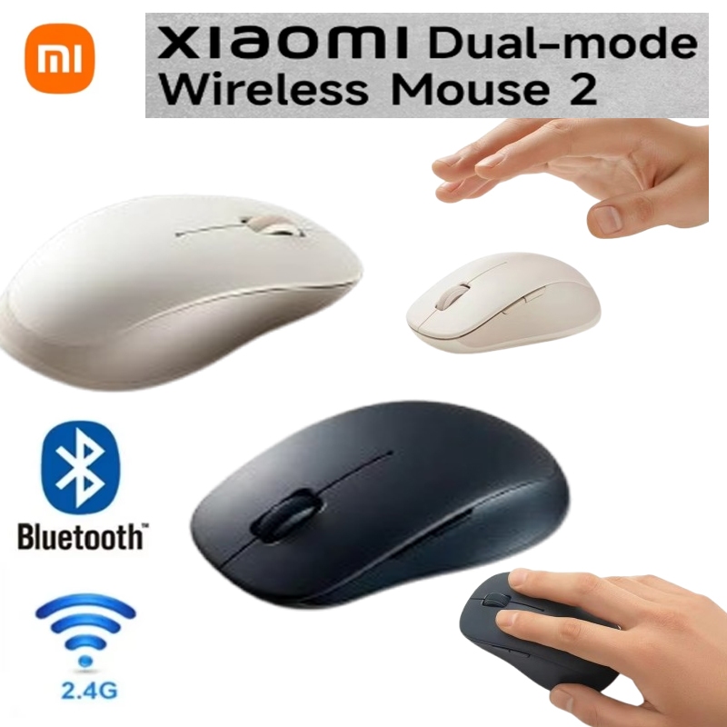 Authentic Xiaomi Mi Wireless Dual-Mode Mouse Silent Ergonomic Bluetooth ...