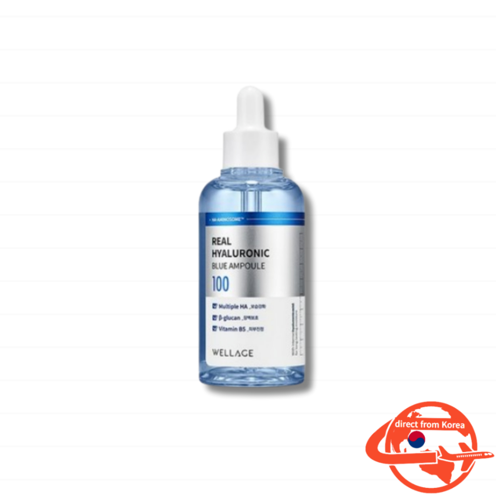 [Wellage] Real Hyaluronic Blue 100 Ampoule 75ml/ Multiple HA, β-Glucan ...