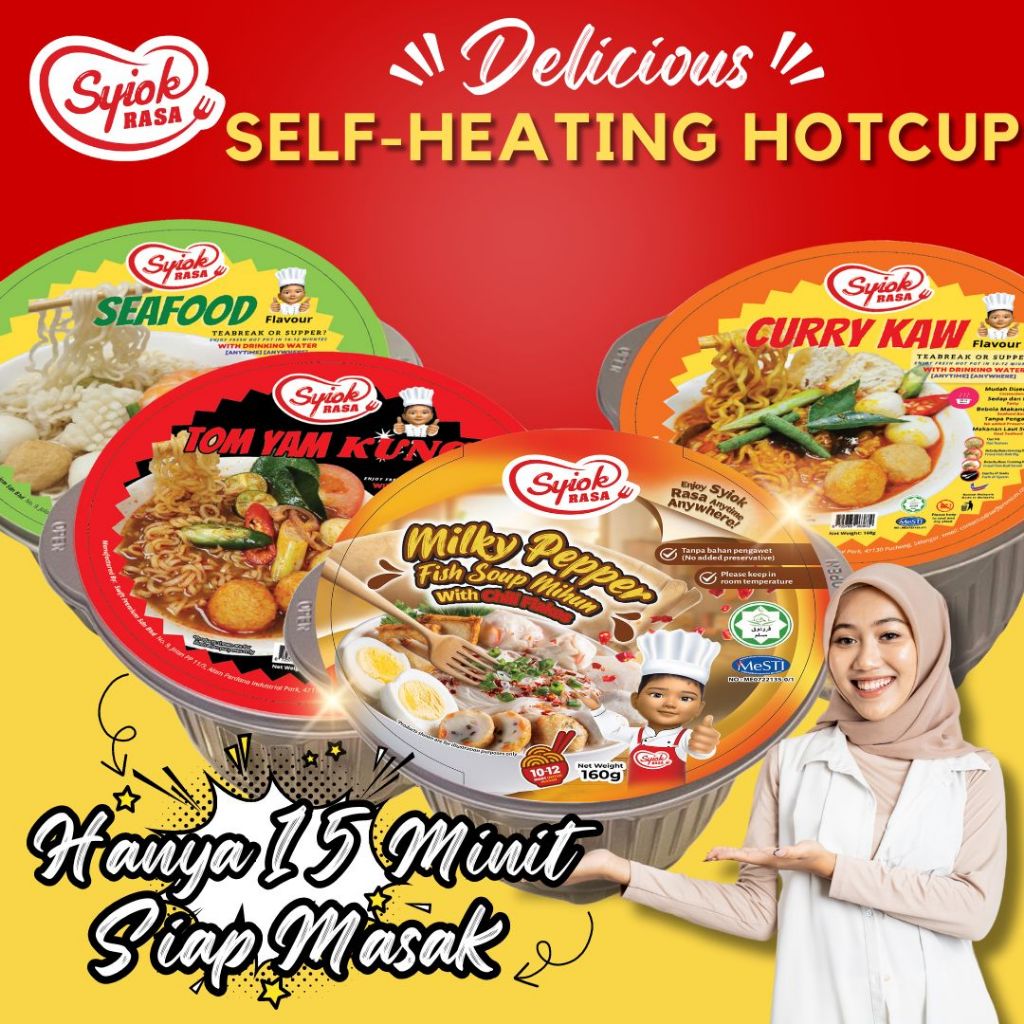 Syiok Rasa [Muslim Product] TomYam Kung/Curry Kaw/Seafood/Milky Pepper ...
